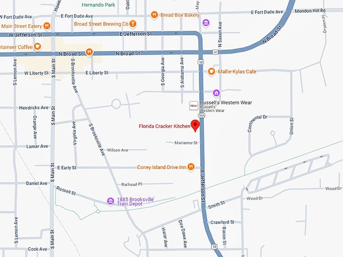 16. florida cracker kitchen map