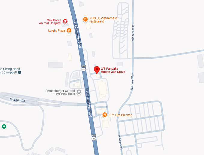 16. g's pancake house oak grove map