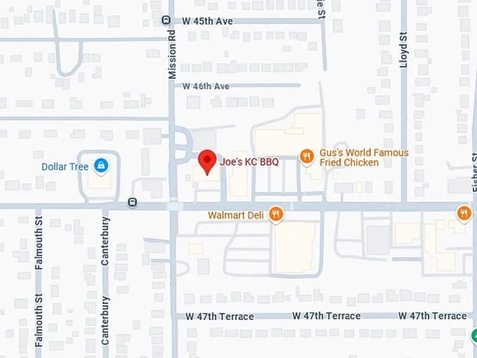 16. joe’s kansas city bar b que map