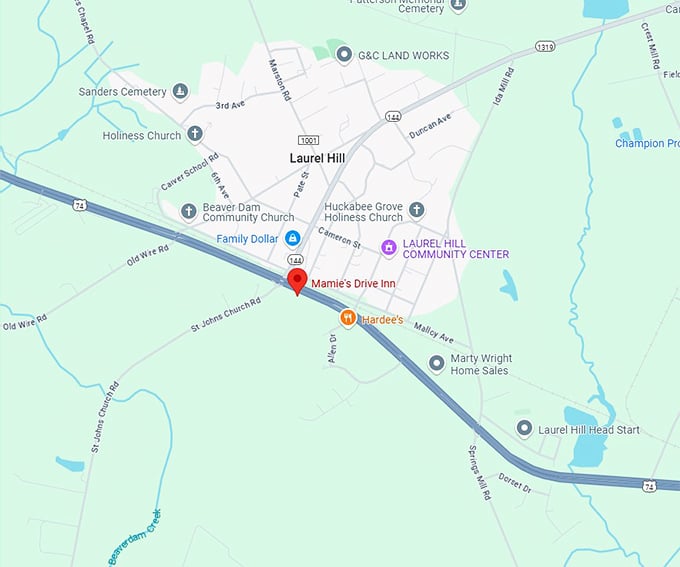 16. mamie's drive inn map