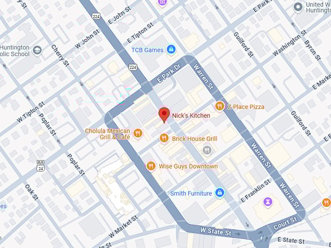 16. nick's kitchen map