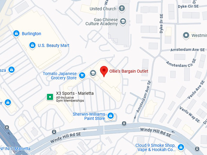 16. ollie's bargain outlet map