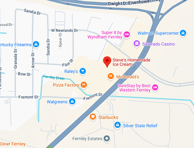 16. steve's homemade ice cream map