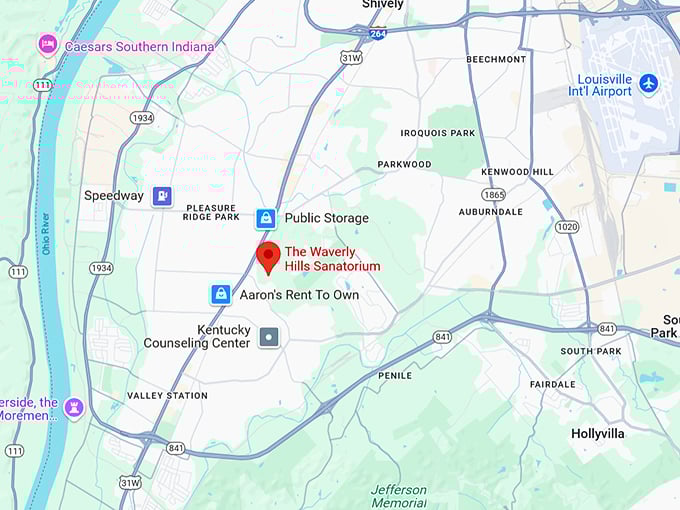 16. waverly hills sanatorium map