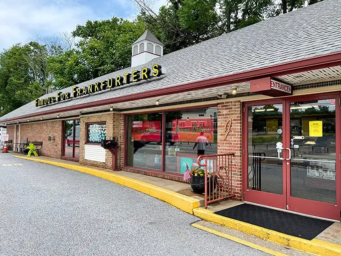 The bright red exterior of Jimmy John's promises hot dog heaven, not fancy sandwiches. This West Chester landmark stands ready to satisfy your cravings!