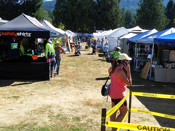White tents stretching toward mountain views – the Packwood Flea Market transforms this sleepy town into a treasure hunter's paradise three times yearly.