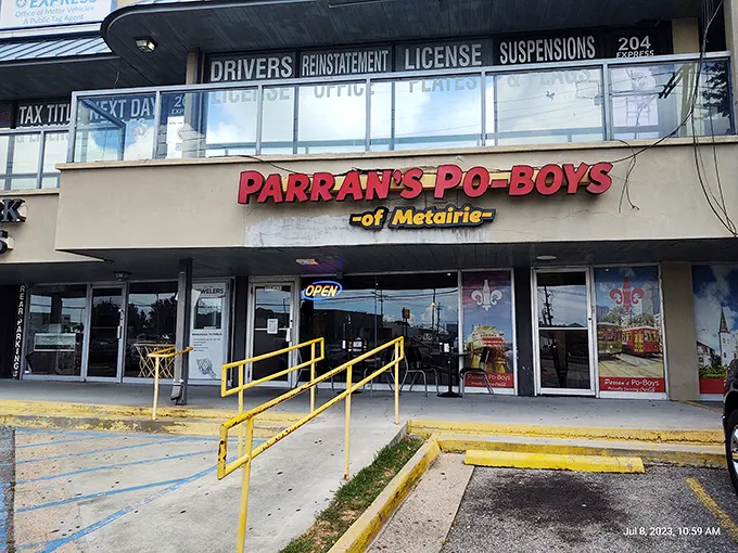 Parran's Po-Boys stands like a sandwich beacon in Metairie, where locals know the bread crackle is half the experience.