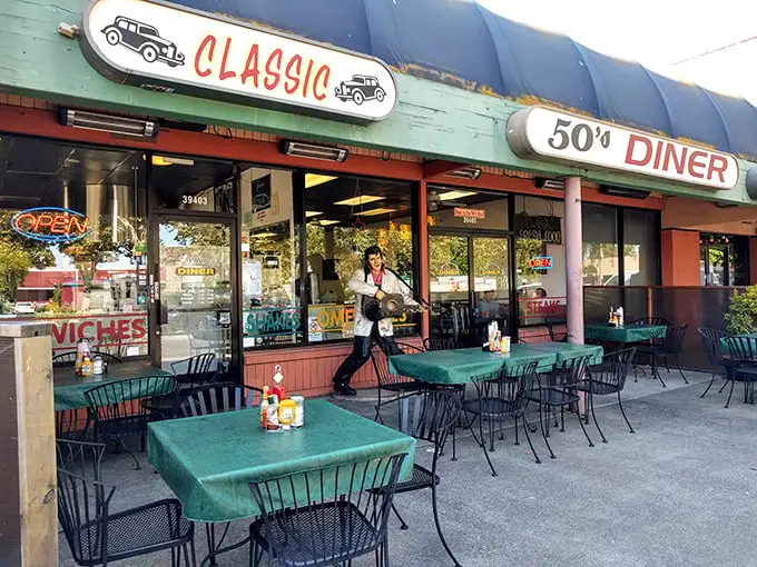 Step inside and that life-sized Elvis statue might just serenade you while you debate between the blue plate special and a stack of pancakes.
