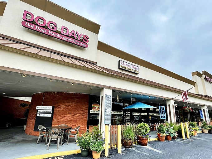 Don't let the modest exterior fool you—behind these doors lie hot dog creations that would make even the most stoic Midwesterner shed a tear of joy.