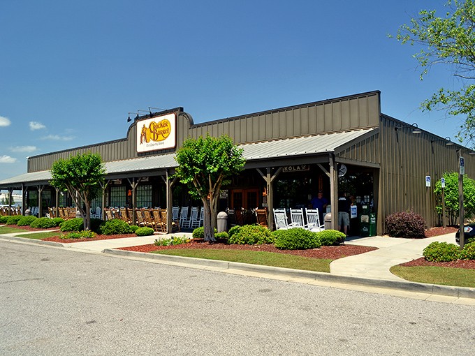 Cracker Barrel's rocking chair-lined porch isn't just for show—it's where you'll contemplate whether to order seconds or thirds of those heavenly biscuits.