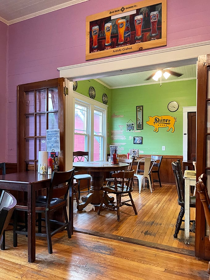 Colorful dining rooms with mismatched chairs and whimsical décor create that perfect "I've discovered something special" feeling that makes a meal memorable.