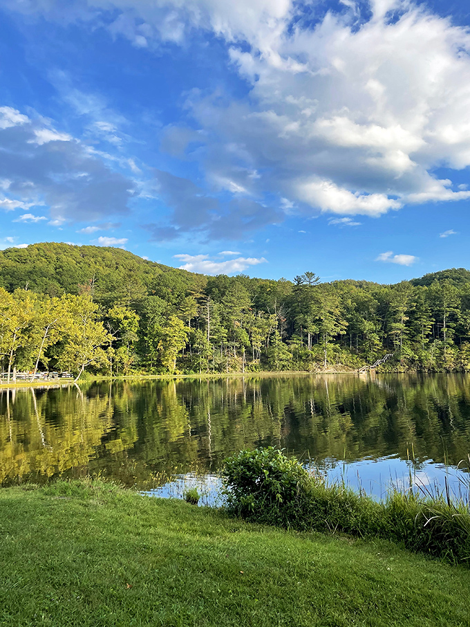 Mirror, mirror on the lake—who's the fairest view of all? Douthat's perfect reflections make even selfie filters jealous.