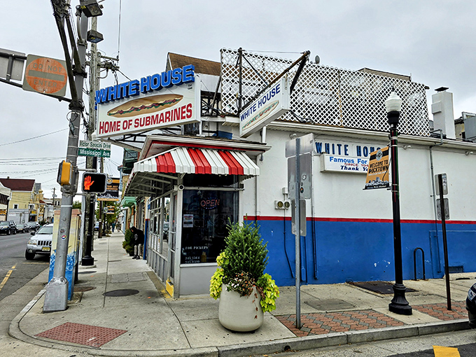 White House Subs stands proud on the corner, its red-and-white awning like a beacon calling hungry souls from across Atlantic City.