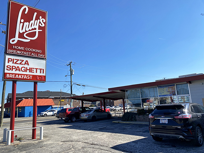 Where pancakes and pizza happily coexist on the same menu – a diner that truly understands life's important choices.
