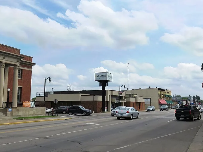 Main Street in Little Falls offers that perfect blend of history and hometown comfort. No rush hour traffic here—just pure small-town bliss.