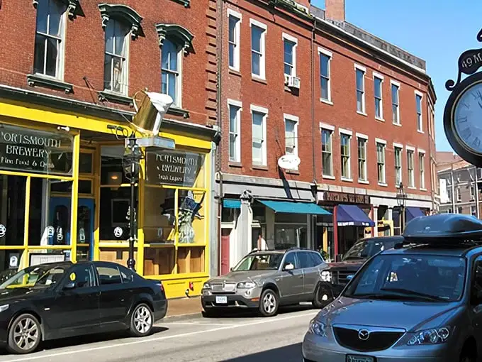 The brick and character of Portsmouth's downtown buildings create postcard-perfect scenes without requiring a postcard-perfect budget.