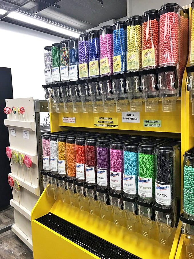 A rainbow battalion of M&Ms stands at attention, ready to march straight into your shopping basket and your heart.