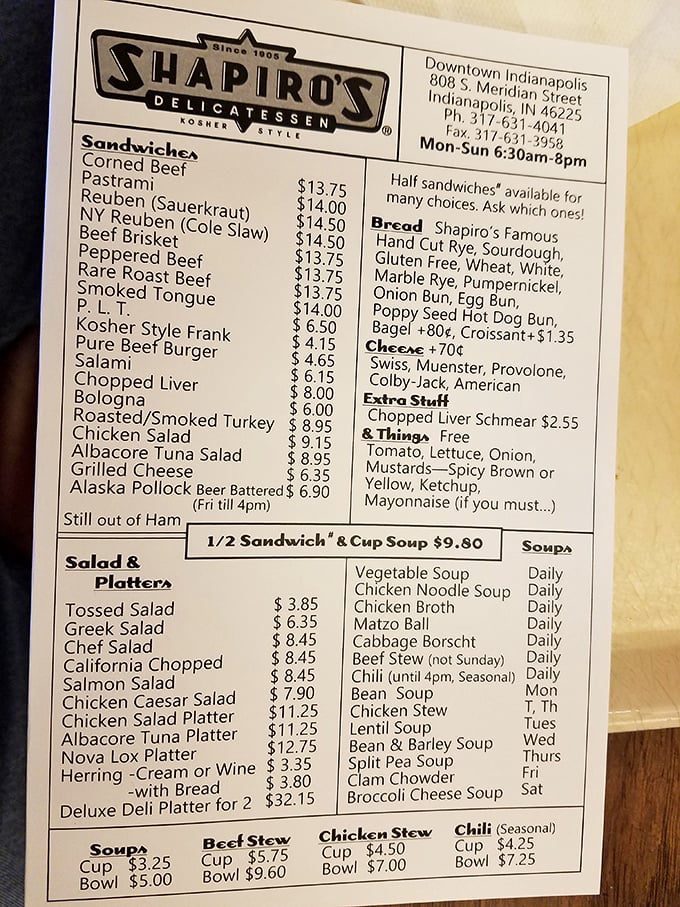 This menu is basically the Dead Sea Scrolls of delicatessen wisdom—ancient knowledge passed down through generations of sandwich architects.