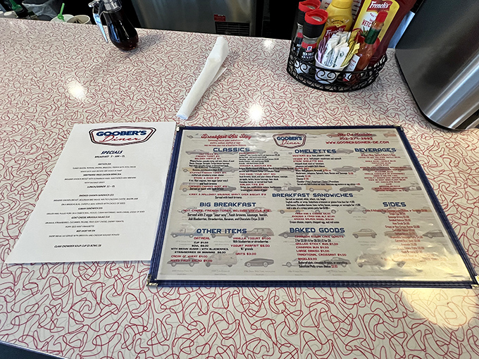 This menu isn't just a list of food—it's a roadmap to happiness with "Classics" that have earned their capitalization through decades of perfection. 