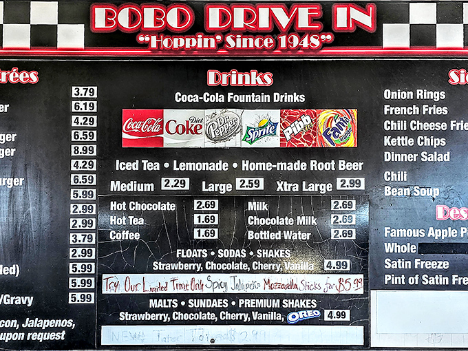 The menu board tells a story of simplicity and dedication – no fusion confusion here, just American classics perfected over generations.