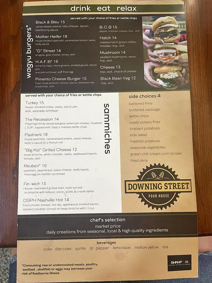 A roadmap to satisfaction where every path—from wagyu burgers to hearty sandwiches—leads to the same delicious destination: pure contentment.
