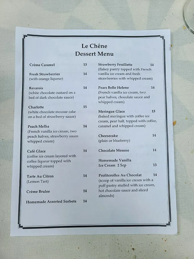 This dessert menu isn't just a list—it's a roadmap to happiness. The hardest part isn't choosing; it's limiting yourself to just one.