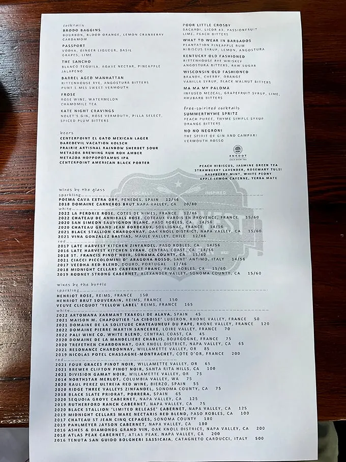 A cocktail list that reads like poetry. When a menu requires this much real estate for libations, you know you're in for a proper evening.