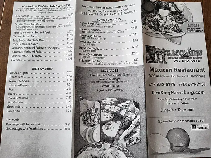A menu that reads like a love letter to Mexican cuisine. So many choices, so little stomach capacity!