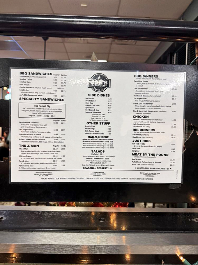 This menu isn't just a list of options—it's a roadmap to happiness. Study it like you're cramming for the most delicious final exam of your life.