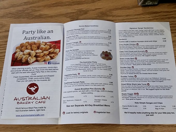 This isn't just a menu—it's a passport to Australia's greatest hits, from savory pies to proper flat whites.