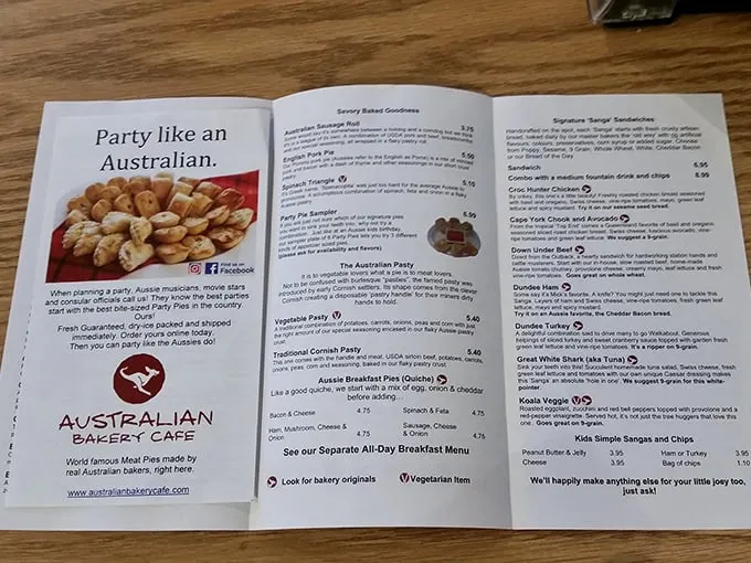 This isn't just a menu—it's a passport to Australia's greatest hits, from savory pies to proper flat whites.