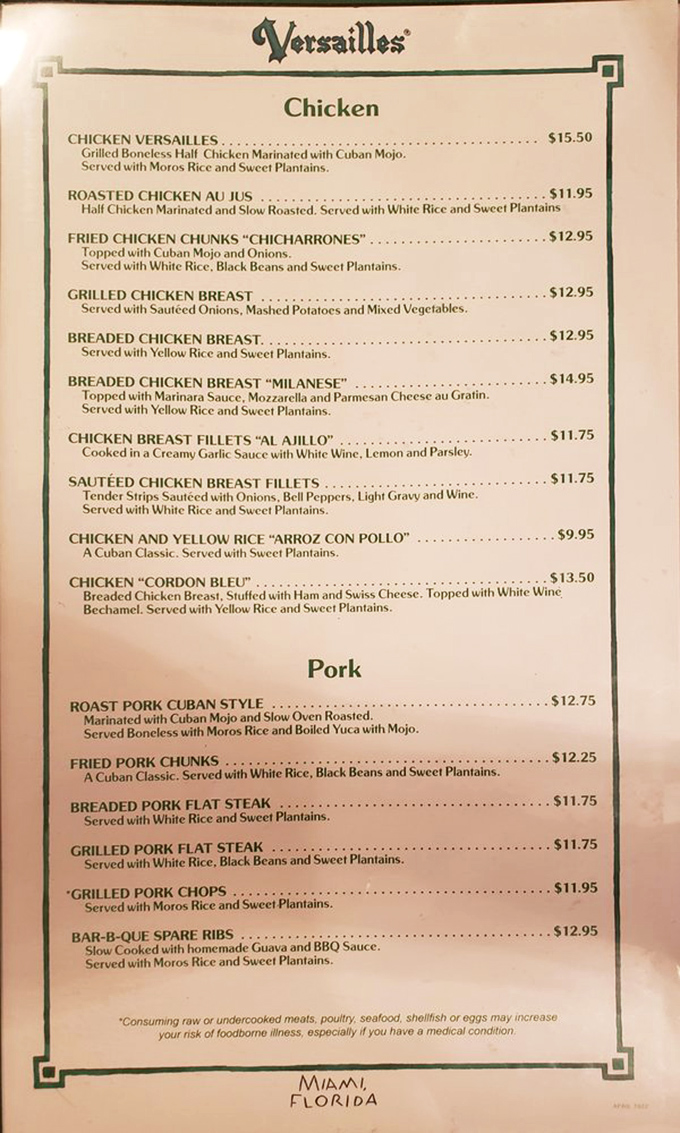 This menu isn't just a list of dishes—it's a passport to Cuba's culinary heritage, with each item promising a vacation for your taste buds.