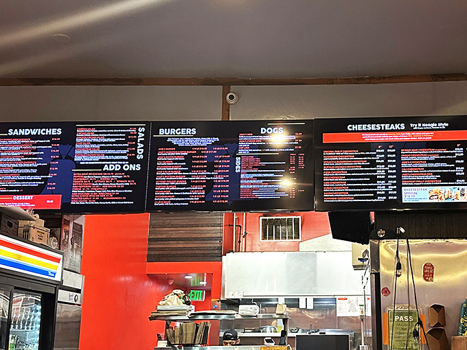 The menu board at Jake's reads like poetry to the hungry—a sonnet of sandwiches with cheesesteaks as the heroic protagonist.