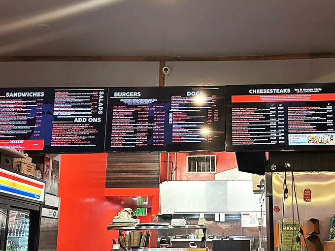 The menu board at Jake's reads like poetry to the hungry—a sonnet of sandwiches with cheesesteaks as the heroic protagonist.
