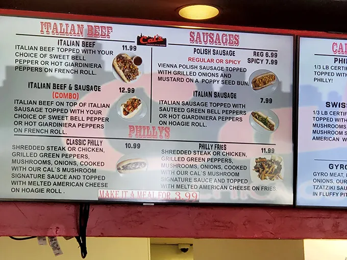 This menu isn't just a list of food—it's a roadmap to Chicago culinary bliss. Italian beef, Polish sausage, and Philly treasures await.