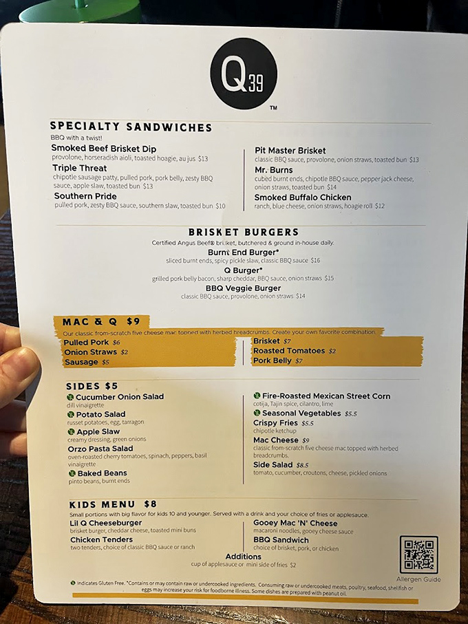 The menu reads like barbecue poetry—Mr. Burns sandwich starring those magical burnt ends that might just be Kansas City's greatest contribution to civilization.