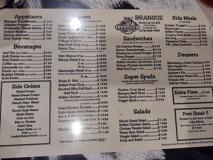 The menu at Brangus reads like a love letter to carnivores, with steaks taking center stage and supporting players that deserve their own spotlight.