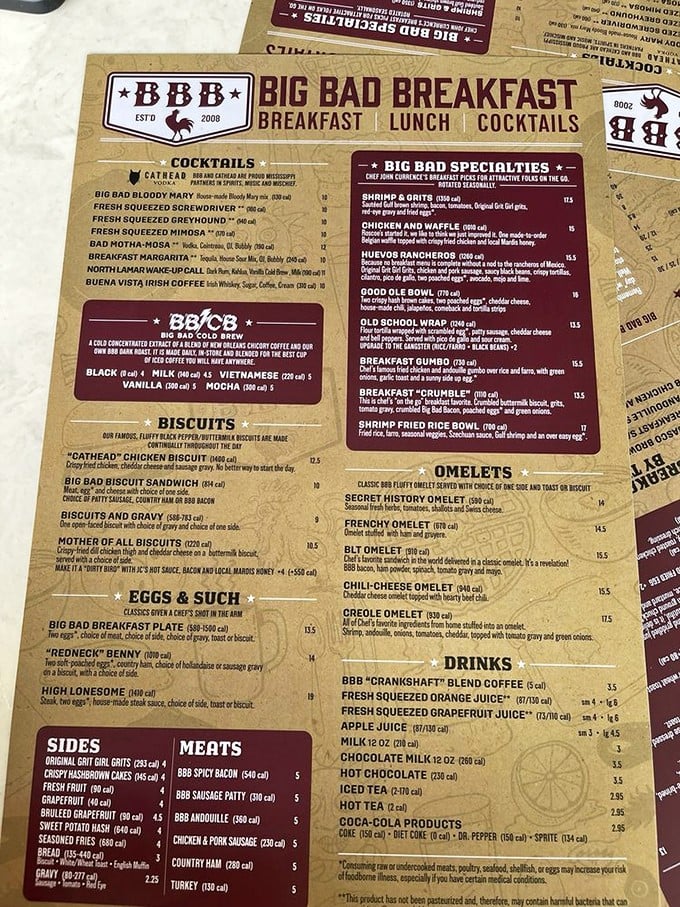 This isn't just a menu—it's a declaration of breakfast independence, a manifesto proclaiming that the first meal deserves the same respect as dinner.