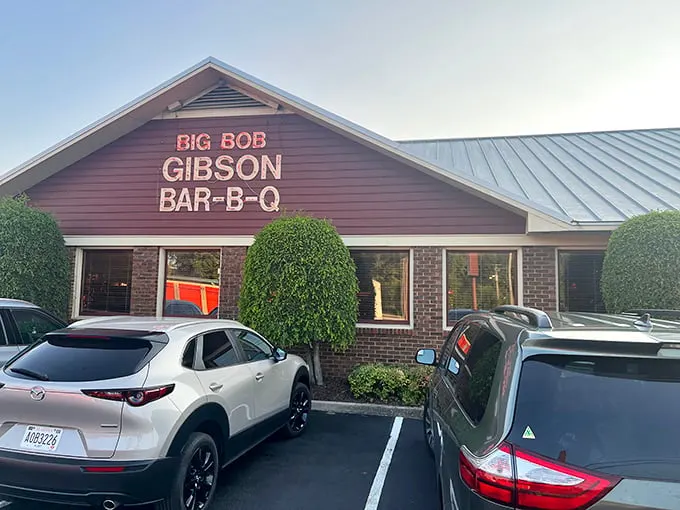 Big Bob Gibson's understated exterior hides world-championship BBQ. Like finding a Ferrari engine in a station wagon – the surprise makes it better.