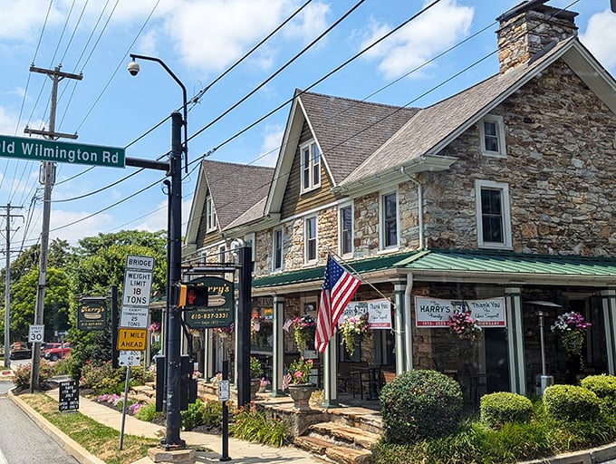 Harry's Hotdogs occupies a stone building so charming it could be in a storybook. Who knew hot dogs could come with a side of history? 