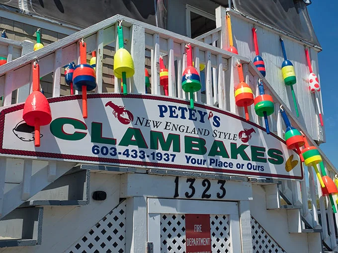 Petey's colorful buoy collection isn't just decoration – it's a maritime art gallery celebrating what's about to land on your plate.