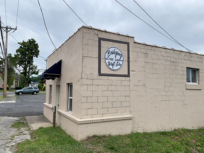 That classic brick-and-mortar thrift shop vibe—where the best finds always seem to appear when you least expect them.