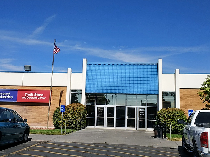 Sunshine and savings—this Ammon location stands proud like a department store that time-traveled from the past.