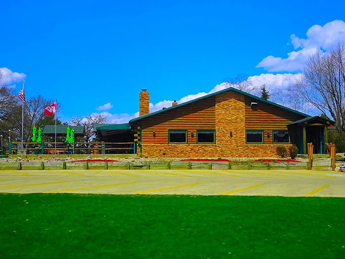 Fish Tales: Log cabin vibes and blue skies—this place screams "northwoods getaway." The kind of spot where flannel feels right at home.