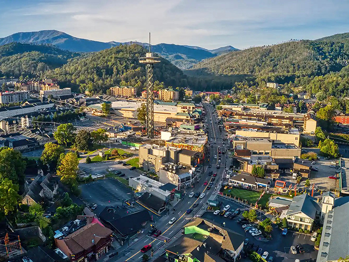 Where mountain majesty meets main street charm – Gatlinburg's panorama is worth every mile of the journey.