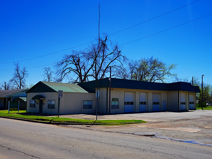 This stately brick building in Hugo stands as a testament to small-town affordability – where your retirement check buys more than just necessities.