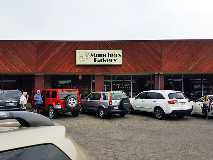 At Munchers, the packed parking lot tells you everything you need to know. Donut democracy in action—the people have voted!