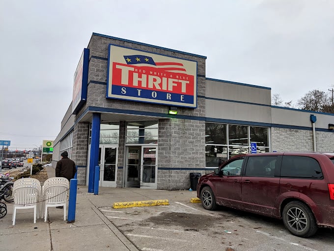 Standing tall against a cloudy sky, this thrift mecca has saved Pittsburgh wardrobes for generations.