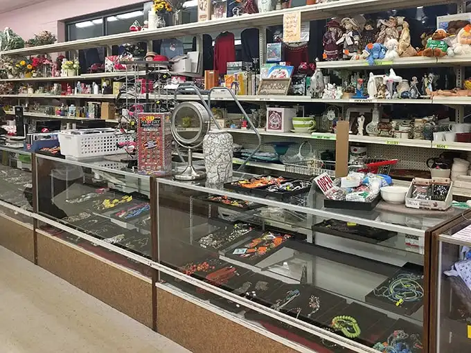 Behind glass cases, yesterday's accessories await their second act. One person's forgotten jewelry becomes another's conversation starter.