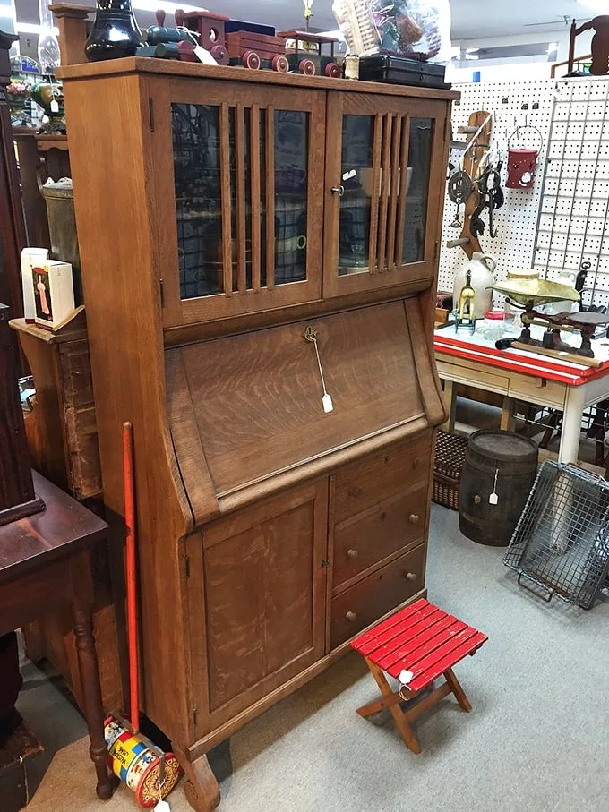 This isn't just furniture—it's a family heirloom waiting to be adopted. That secretary desk has probably seen more letters than your email inbox.